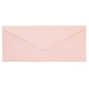 96-Pack #10 Blush Pink Envelopes Bulk with Gummed Seal and V-Flap for Party Invitations, Mailing Business Letters, Checks, Invoices, Baby Showers, Banquets, Weddings (4 1/8 x 9 1/2 in)