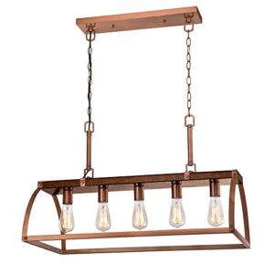 westinghouse lighting 6351600 chandelier, barnwood & copper