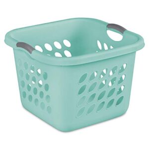 Sterilite 1.5 Bushel/53 L Ultra Square Basket Laundry, Aqua Chrome