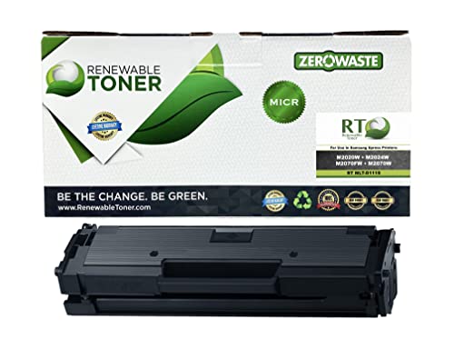 Renewable Toner Compatible MICR Toner Cartridge Replacement for Samsung MLT-D111S SL-M2020W M2070W M2070FW