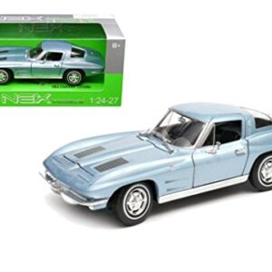 Welly 1963 Chevrolet Corvette Metallic Light Blue 1/24-1/27 Diecast Model Car by 24073BL