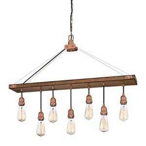 westinghouse lighting 6351400 chandelier, barnwood & copper