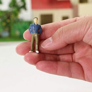 P50 Model Trains Architectural 1:50 O Scale Painted Figures O Gauge Sitting and Standing People for Miniature Scenes New (50PCS)