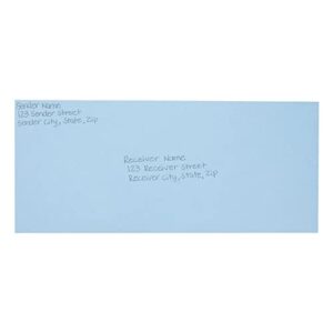 96-Pack #10 Colored Business Envelopes for Checks, Invoices, Mailing Letters, Invitations, Announcements, Office Supplies, Gummed Seal, 6 Pastel Colors (4-1/8 x 9-1/2 in)