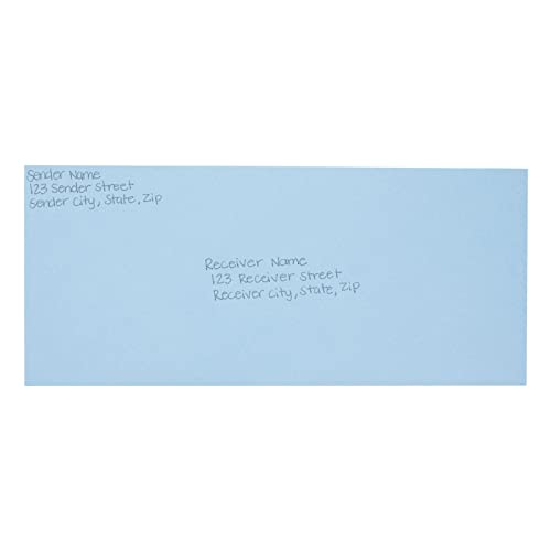 96-Pack #10 Colored Business Envelopes for Checks, Invoices, Mailing Letters, Invitations, Announcements, Office Supplies, Gummed Seal, 6 Pastel Colors (4-1/8 x 9-1/2 in)