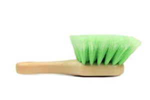 carcarez green soft car wheel cleaner brush with short handle for auto vehicle truck motorcycle tire cleaning