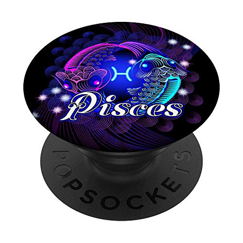 Pisces Awesome Zodiac Gift PopSockets PopGrip: Swappable Grip for Phones & Tablets