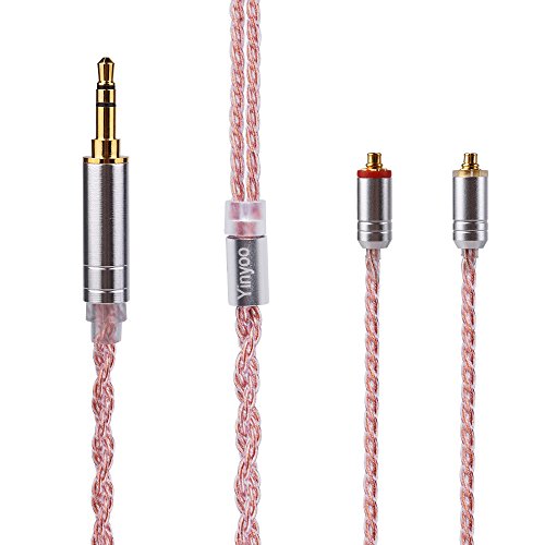 YINYOO Upgraded 6 Core Copper Stereo Audio Cable with 3.5mm Plug MMCX Interface Replacement Cable for TIN Audio T2 T3 T2 PRO KBEAR F1 PRO HQ5 HQ6 Shure SE215 SE535 UE900(Copper-MM3.5)