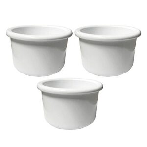 a&h tool & die crock-style white plastic bird dish 16 oz (3 pack)