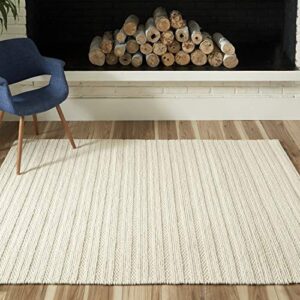 Momeni Andes Wool and Viscose Area Rug 3' X 5' Ivory