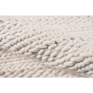 Momeni Andes Wool and Viscose Area Rug 3' X 5' Ivory