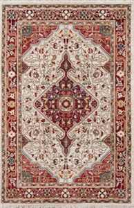 momeni lenox area rug, 7'6" x 9'6", red