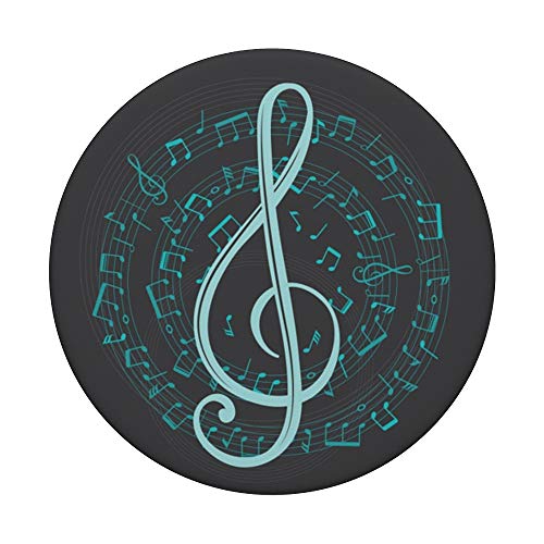 Treble Clef with Spiral Music Notes PopSockets PopGrip: Swappable Grip for Phones & Tablets