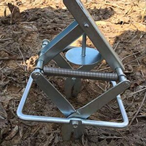 Marinebaby Easy Set Mole Eliminator Trap, Mole and Gopher Trap, Galvanized Steel Mole Trap, Sliver Color 2sets