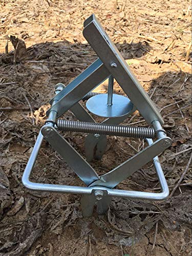 Marinebaby Easy Set Mole Eliminator Trap, Mole and Gopher Trap, Galvanized Steel Mole Trap, Sliver Color 2sets