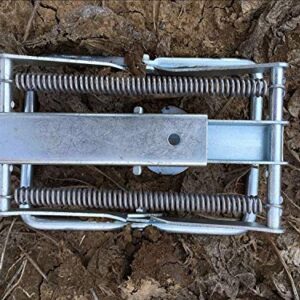 Marinebaby Easy Set Mole Eliminator Trap, Mole and Gopher Trap, Galvanized Steel Mole Trap, Sliver Color 2sets