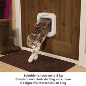 PetSafe, Microchip Activated Cat Flap, Exclusive Entry, Easy Install, 4 Way Manual Locking, Energy Efficient, Draught Excluder, Convenient - White