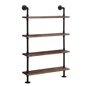 4D Concepts Anacortes SHELFS, Black Pipe/Brown Shelves