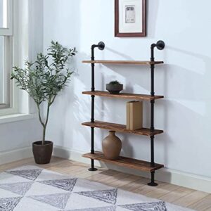 4D Concepts Anacortes SHELFS, Black Pipe/Brown Shelves