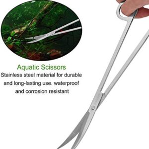 Aquarium Plant Scissor Tweezers Spatula Tool - Fish Tank Tool Kits Stainless Steel Aquatic Plants Aquascaping Tools Set for Fish Starter Kits & Aquariums Tank(5 in 1)