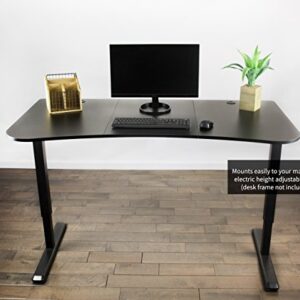 VIVO 63 x 32 inch Universal Table Top for Standard and Sit to Stand Height Adjustable Home and Office Desk Frames, Black Desktop, DESK-TOP1B