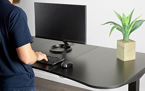 VIVO 63 x 32 inch Universal Table Top for Standard and Sit to Stand Height Adjustable Home and Office Desk Frames, Black Desktop, DESK-TOP1B