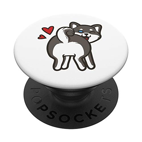 Cute Siberian Husky Dog Lover Owner Birthday Gift PopSockets PopGrip: Swappable Grip for Phones & Tablets