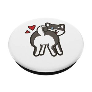 Cute Siberian Husky Dog Lover Owner Birthday Gift PopSockets PopGrip: Swappable Grip for Phones & Tablets