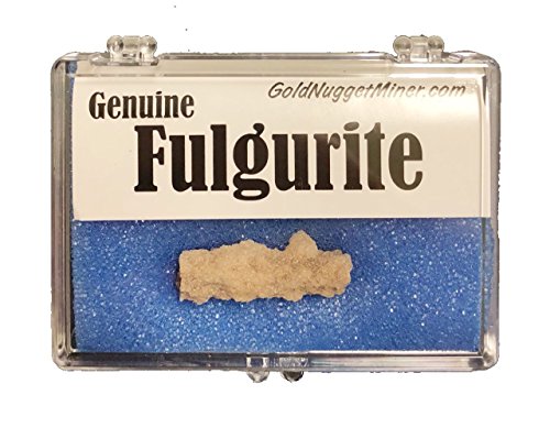 Genuine Fulgurite with Display Box and Information (Lighning Fused Sand)