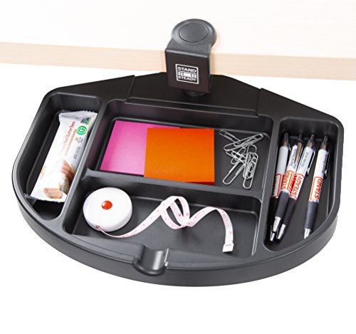 Stand Steady Original Desk Potato - Clamp-On Swivel Pencil Drawer and Desk Organizer | Unique Desk Organizer Provides Under Desk Storage for Pens, Pencils, Paper Clips & More! (Clamp-on Desk Drawer)