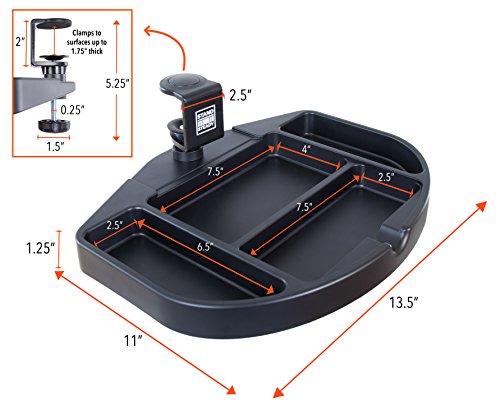 Stand Steady Original Desk Potato - Clamp-On Swivel Pencil Drawer and Desk Organizer | Unique Desk Organizer Provides Under Desk Storage for Pens, Pencils, Paper Clips & More! (Clamp-on Desk Drawer)