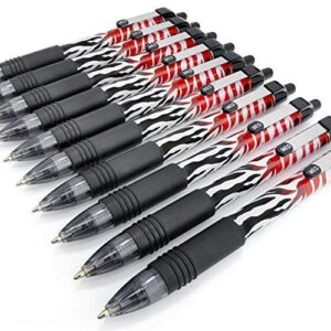 zebra z-grip smooth - retractable ballpoint pen - limited edition funky flame stripe design - pack of 10 - black ink