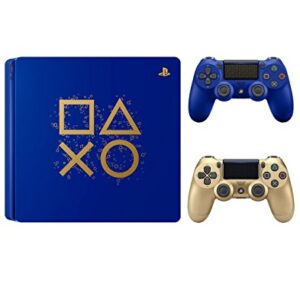 Playstation 4 Days of Play Limited Edition 1TB Slim Console with Extra Gold Dualshock 4 Wireless Controller Bundle