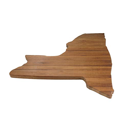 BambooMN New York Silhouette Bamboo Serving and Cutting Board - 1 Unit - 11.25" x 9.25" x 0.6"