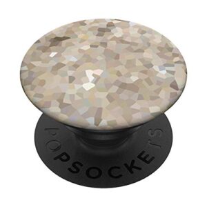 champagne golden beige mosaic pattern popsockets swappable popgrip