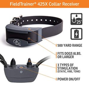 SportDOG Brand FieldTrainer 425X Remote Trainer - Rechargeable Dog Training Collar with Shock, Vibrate, and Tone - 500 Yard Range - SD-425X