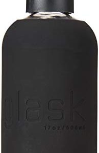 Glask drinking bottle 17 oz/ 500 mml glass BPA free drink bottle (Matt Black)