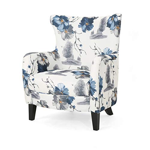 Christopher Knight Home Oliver Fabric Club Chair, Print, Dark Brown 30D x 30.25W x 36.25H in