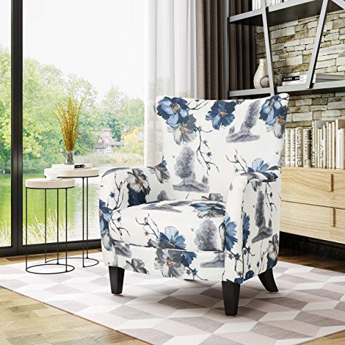 Christopher Knight Home Oliver Fabric Club Chair, Print, Dark Brown 30D x 30.25W x 36.25H in