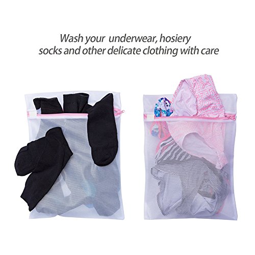 Techoss Polyester Mesh Zipper Laundry Bags for Delicates