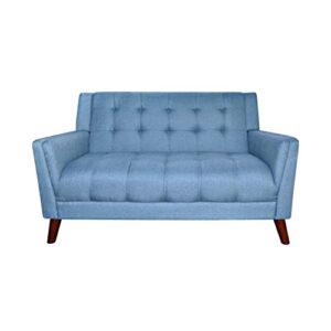 gdfstudio christopher knight home alisa mid century modern fabric loveseat, blue