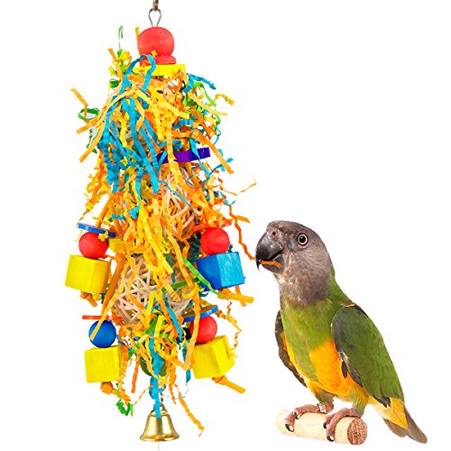 MEWTOGO Small Bird Shredder Toy - Parrot Foraging Shredding Toy for Finches,Cockatiels,Budgies,Parakeets,and Sun Conures