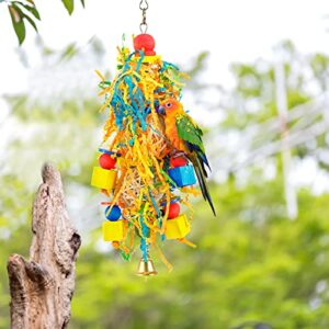 MEWTOGO Small Bird Shredder Toy - Parrot Foraging Shredding Toy for Finches,Cockatiels,Budgies,Parakeets,and Sun Conures