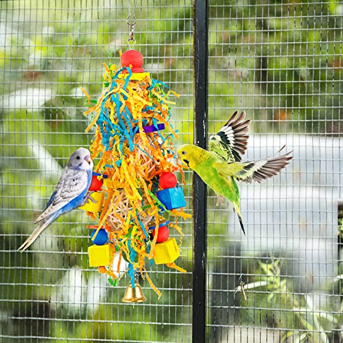 MEWTOGO Small Bird Shredder Toy - Parrot Foraging Shredding Toy for Finches,Cockatiels,Budgies,Parakeets,and Sun Conures