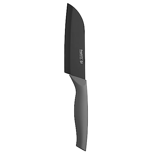 Berghoff Essentials Non-stick Santoku Knife 6", Multifunctional, Ergonomically Designed Soft-grip Handle, Grey