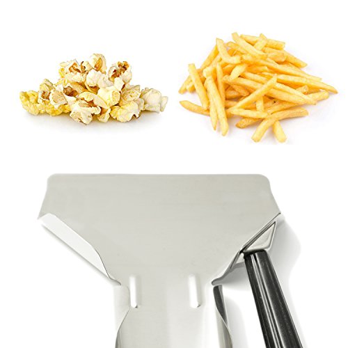 LoveDeal Commercial Stainless Steel French Fry Scoop, Chip Popcorn Bagger, Ice Candy Snacks Desserts Scooper, Right Handle