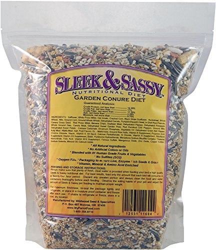 SLEEK & SASSY NUTRITIONAL DIET Garden Conure Parrot Food (4 lbs.)