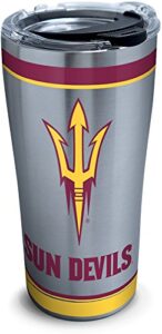 tervis triple walled arizona state sun devils insulated tumbler cup keeps drinks cold & hot, 20oz - stainless steel, tradition