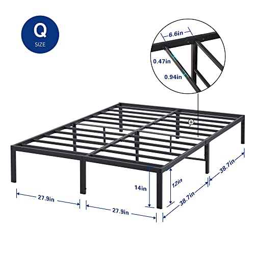 Olee Sleep Bed Frame, Queen, Black