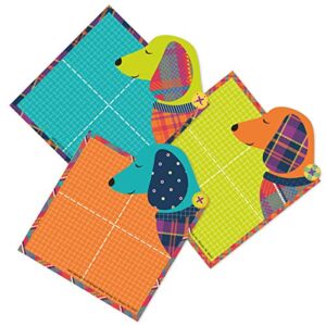 eureka multicolor plaid dog themed square bulletin board and classroom decorations, 36pcs, 5.5'' x 5.5''